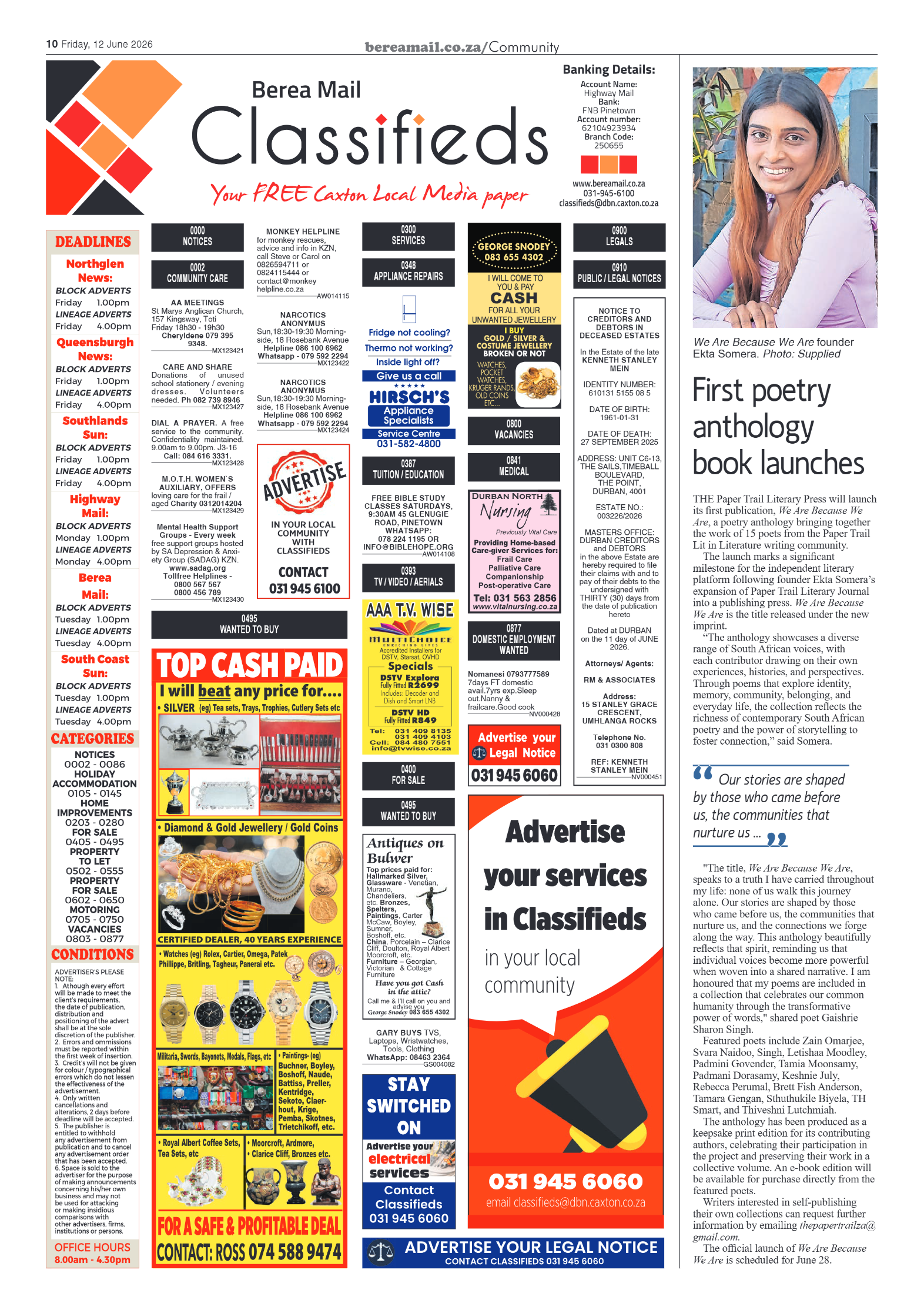 Berea Mail 12 June 2026 | Berea Mail
